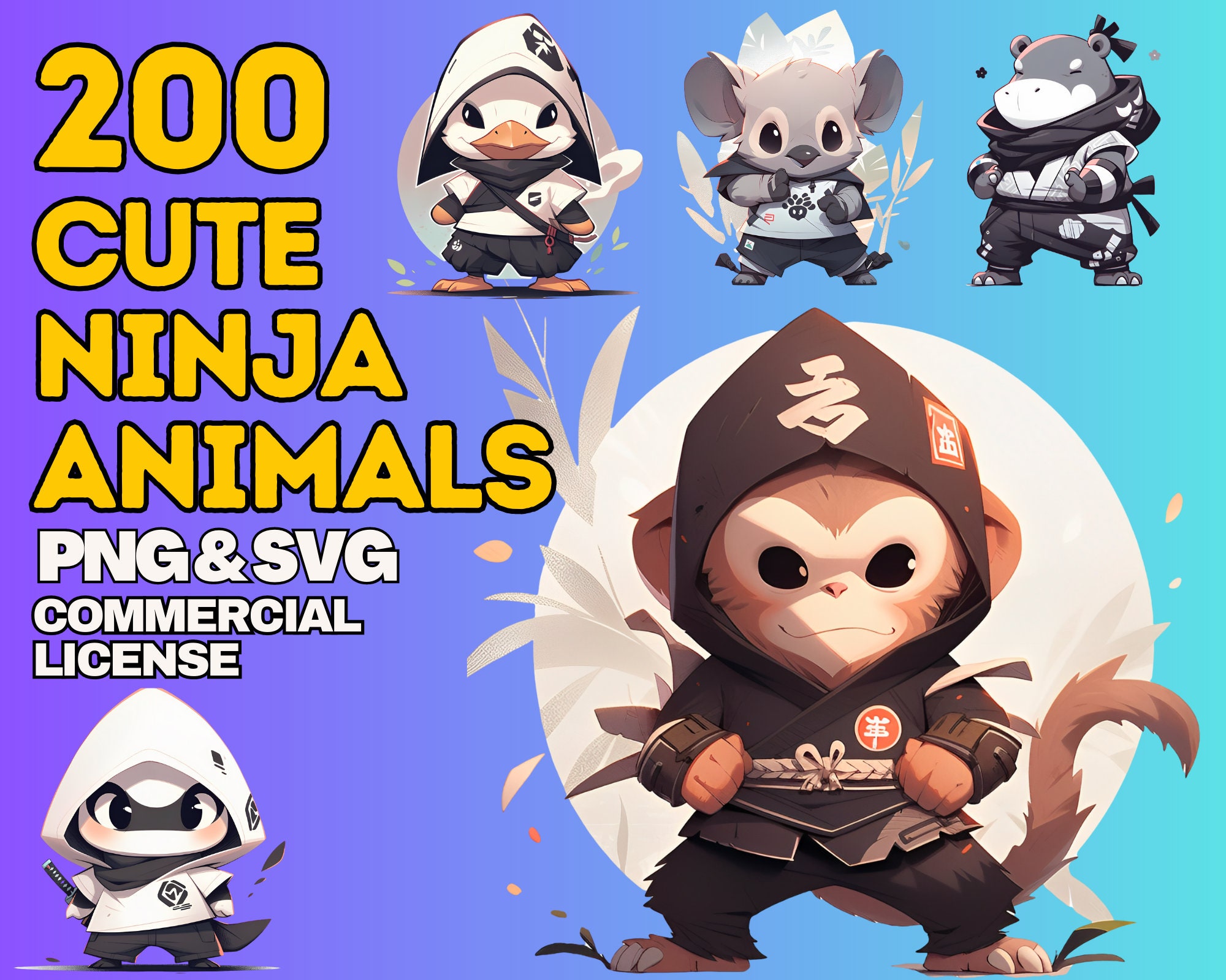 Cute Ninja Animals