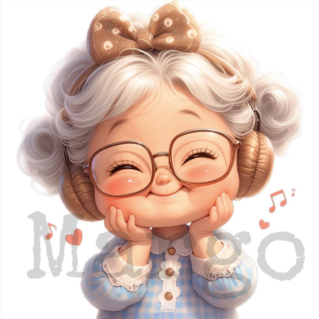 Cute Grandma Digital Clipart for Crafts, Scrapbooking, Home Decor, Cute ...