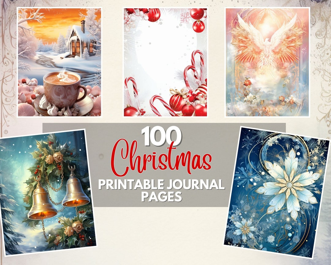 Christmas Junk Journal Printable Kit Vintage Holiday Scrapbook Pages ...