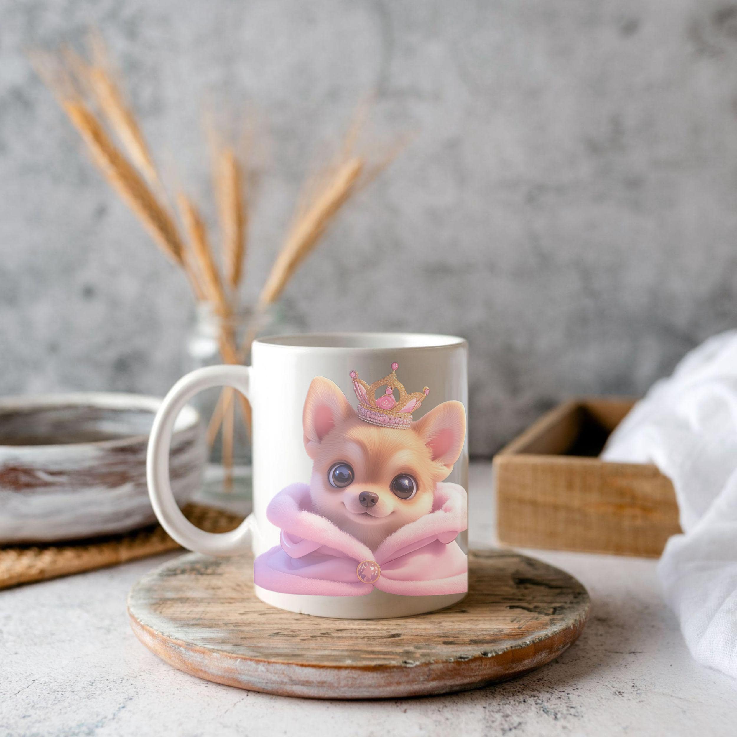 Chihuahua Svg Princess Dog Digital Clipart Png Whimsical Puppy ...