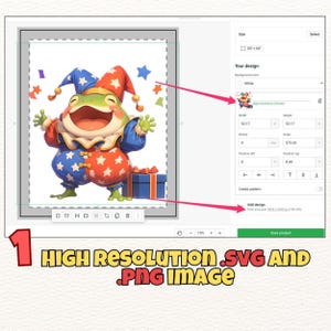 Frog Clipart Circus Jester Digital Download Whimsical Frog Svg Png ...