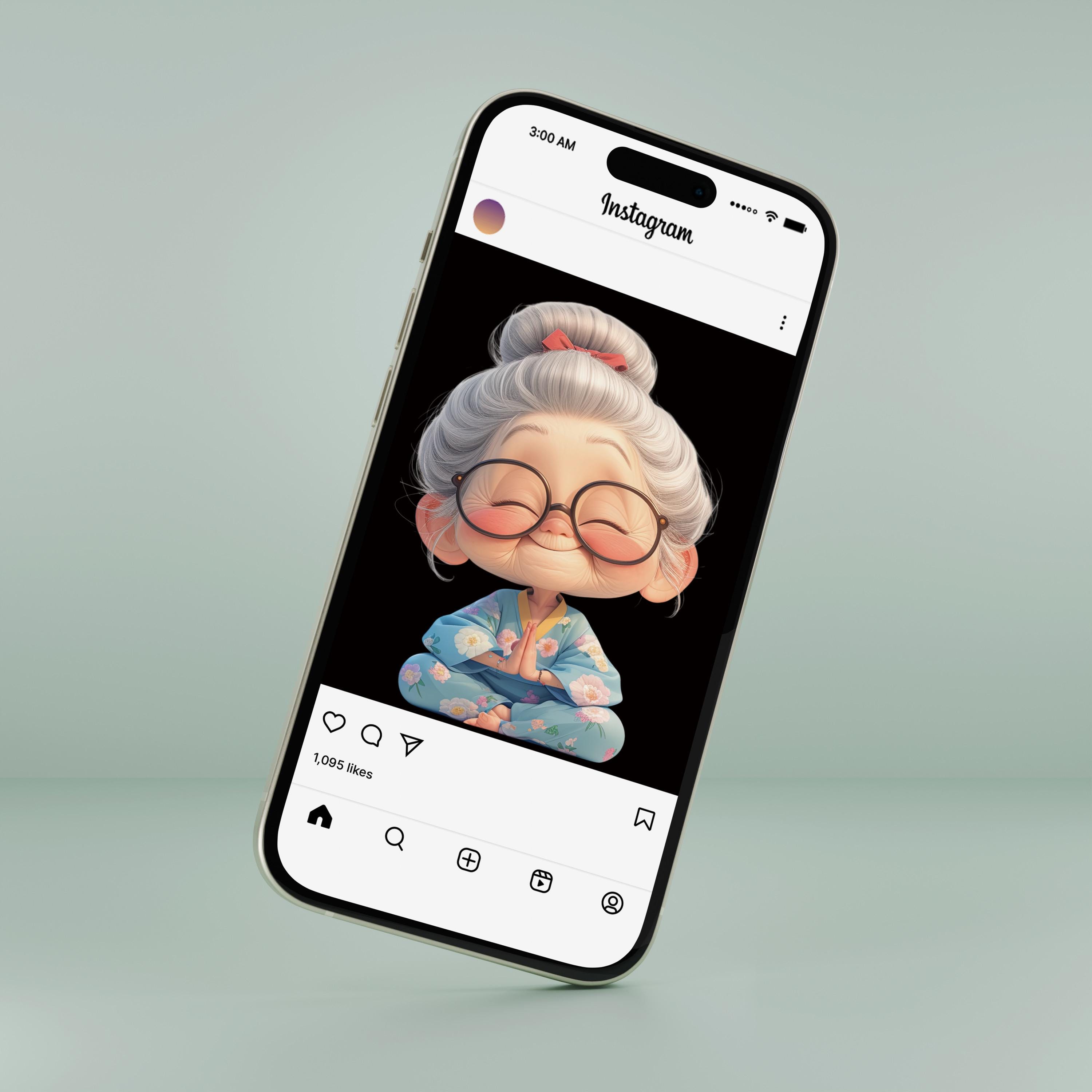 Adorable Grandma SVG Vector Art, Digital Download for Crafts and ...