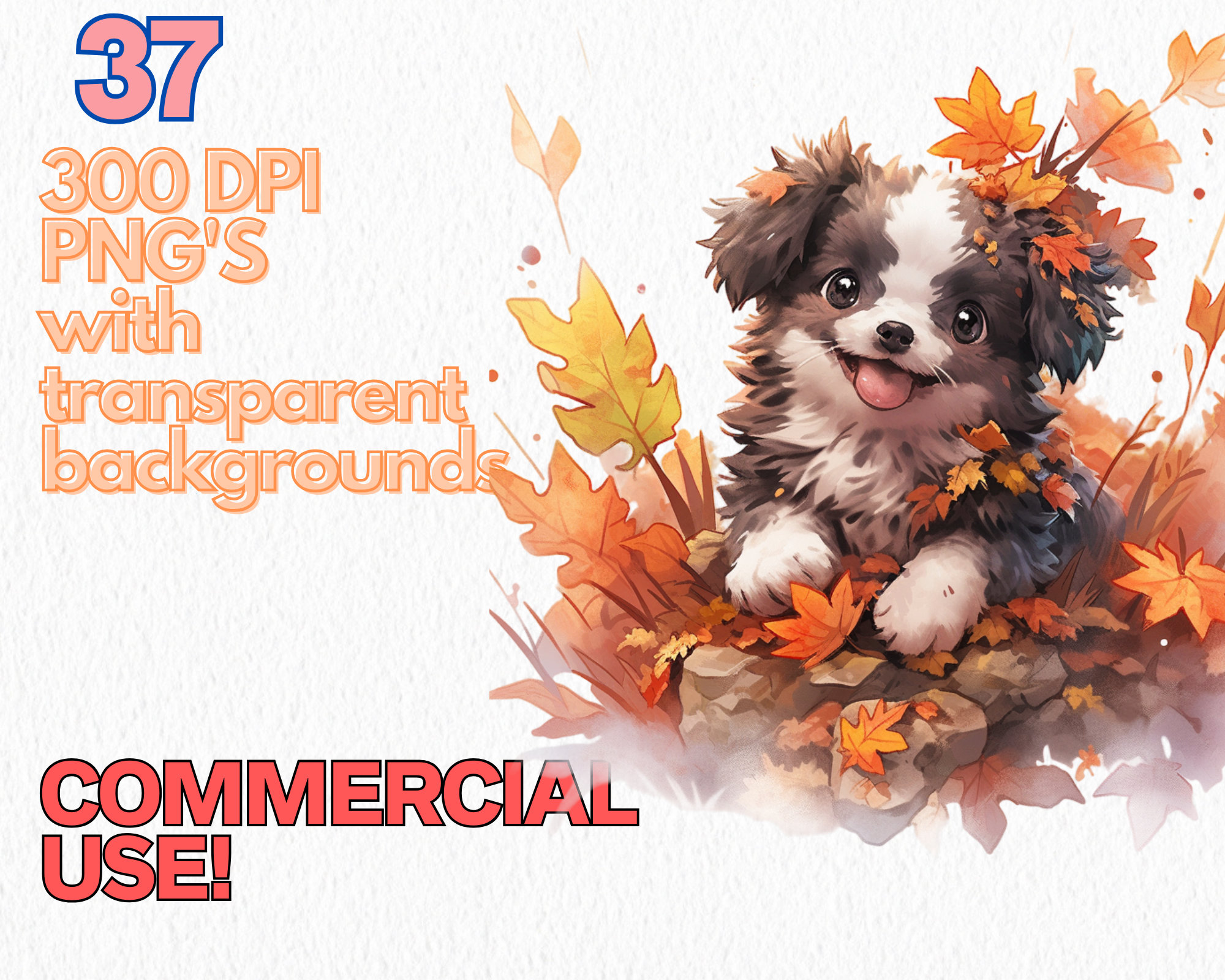 Watercolor Fall Animals Clipart Bundle, Autumn PNG SVG (digital ...