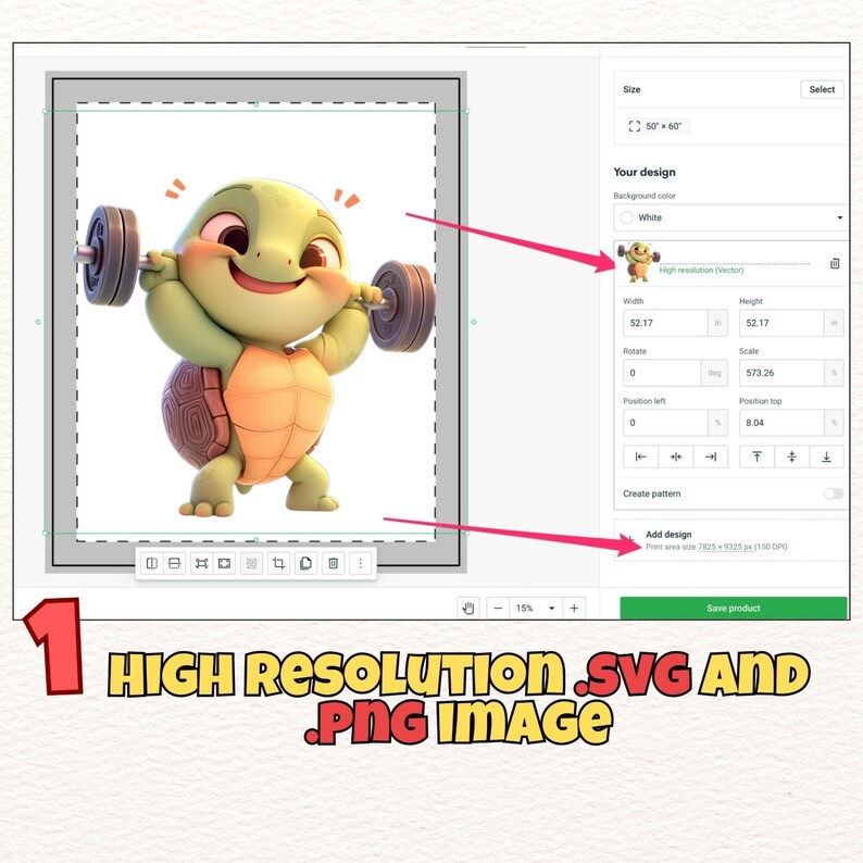 Turtle Svg Fitness Clipart Cartoon Weightlifting Png Digital Download ...