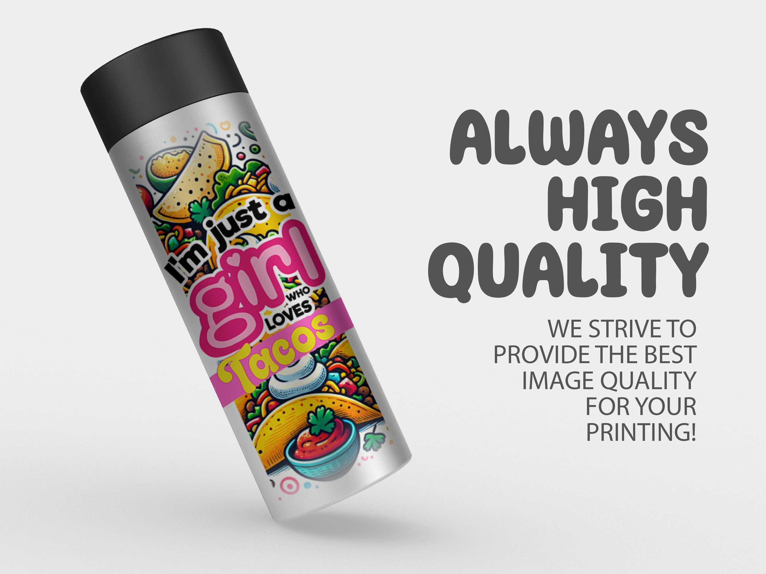 Taco Tumbler Wrap Digital Download for 20oz Skinny Cup Vibrant Mexican ...