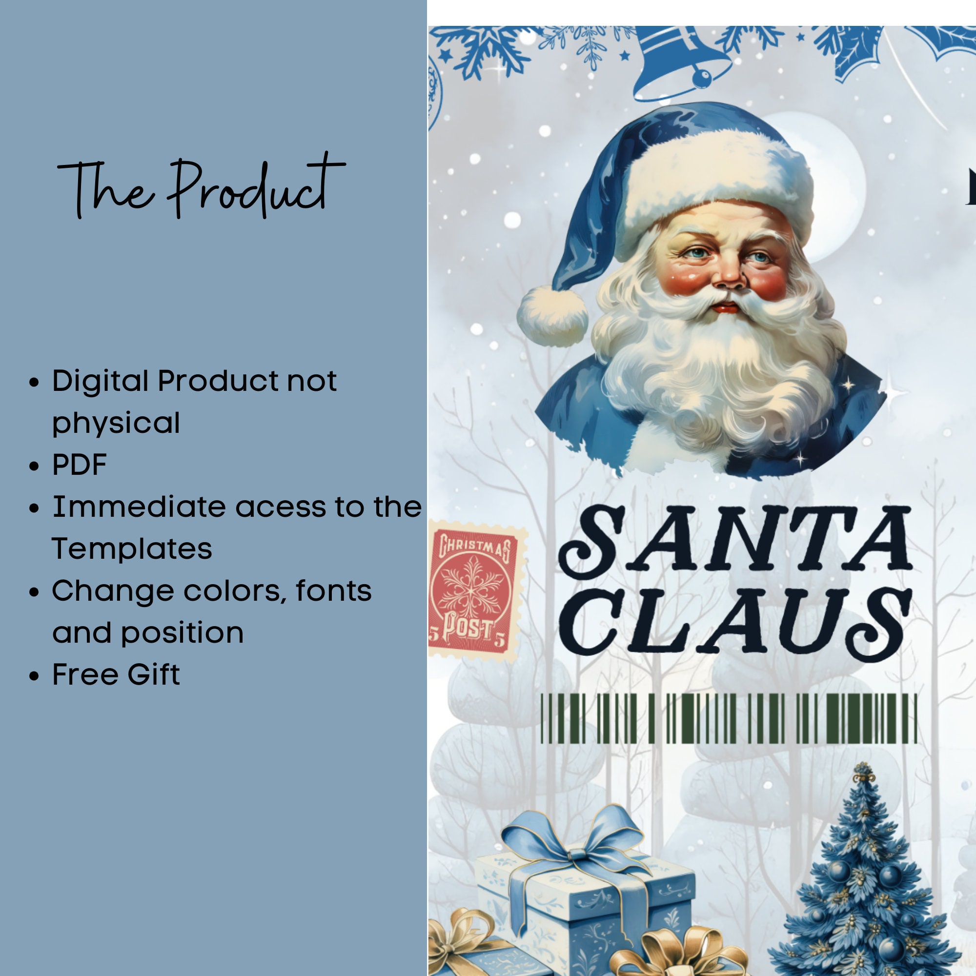 Printable Santa Claus License: Customizable Christmas Canva Template - Etsy