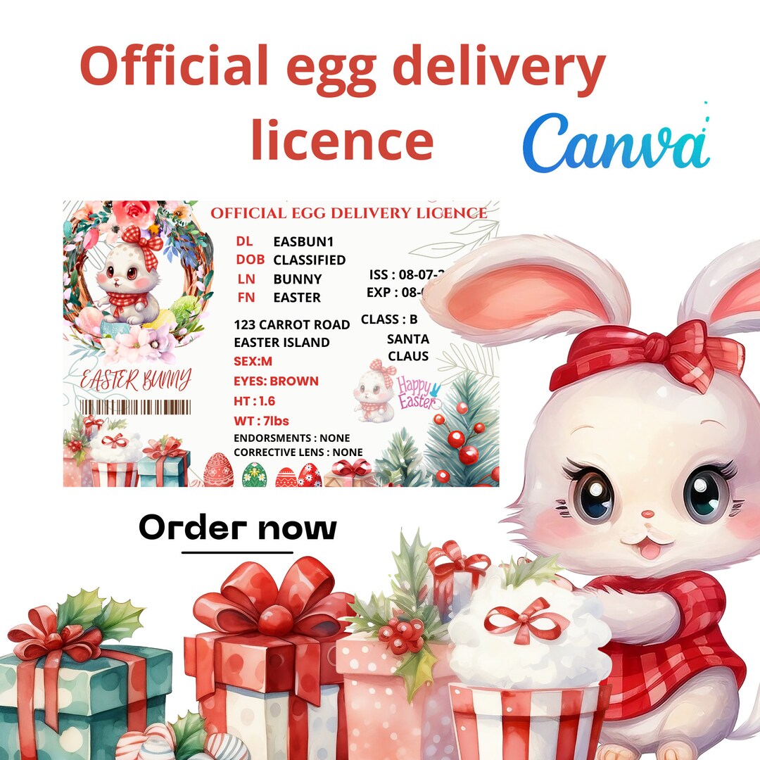 Easter Bunny Lost License PNG: Egg Delivery Sublimation Design (digital ...
