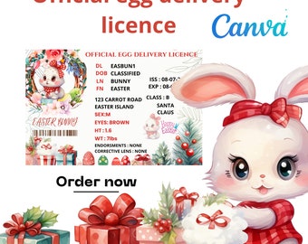 Easter Bunny License Blue PNG, Sublimation Designs, Instant Digital ...