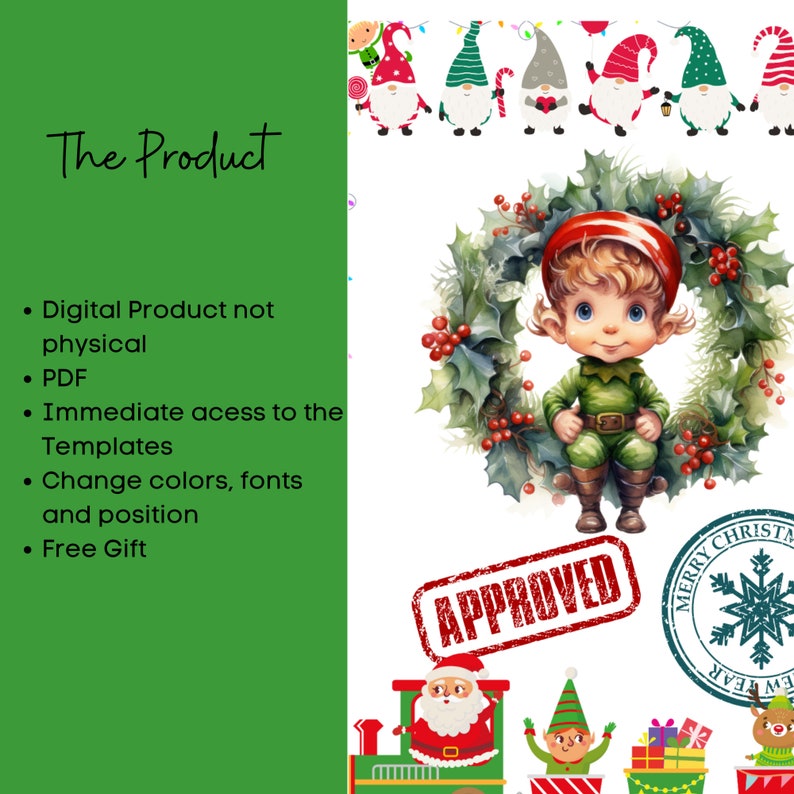 Editable Elf ID Card Template: North Pole Surveillance Team (digital ...