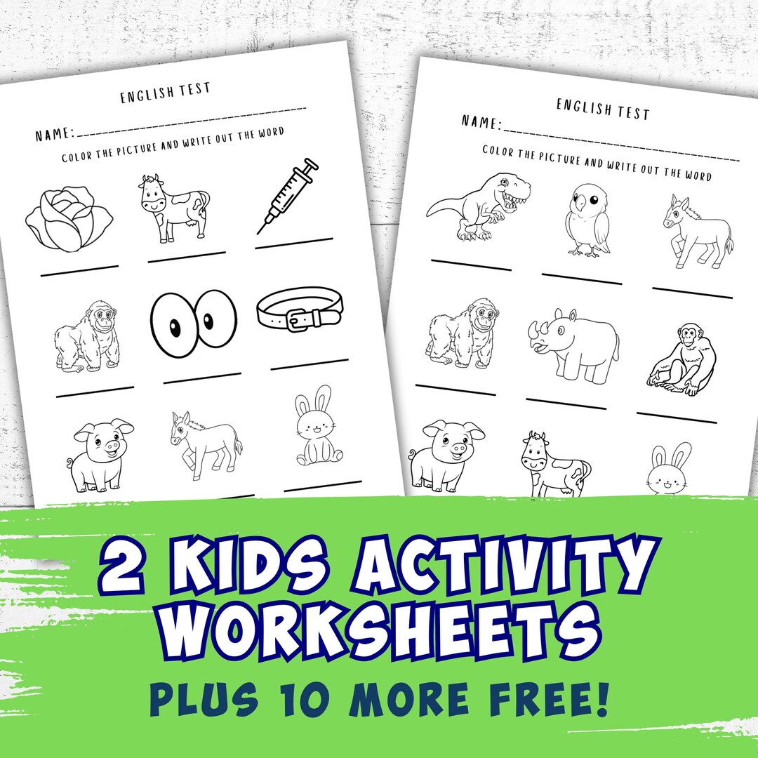 2 Kids Activity Worksheets Plus 10 More FREE Printable Worksheets ...