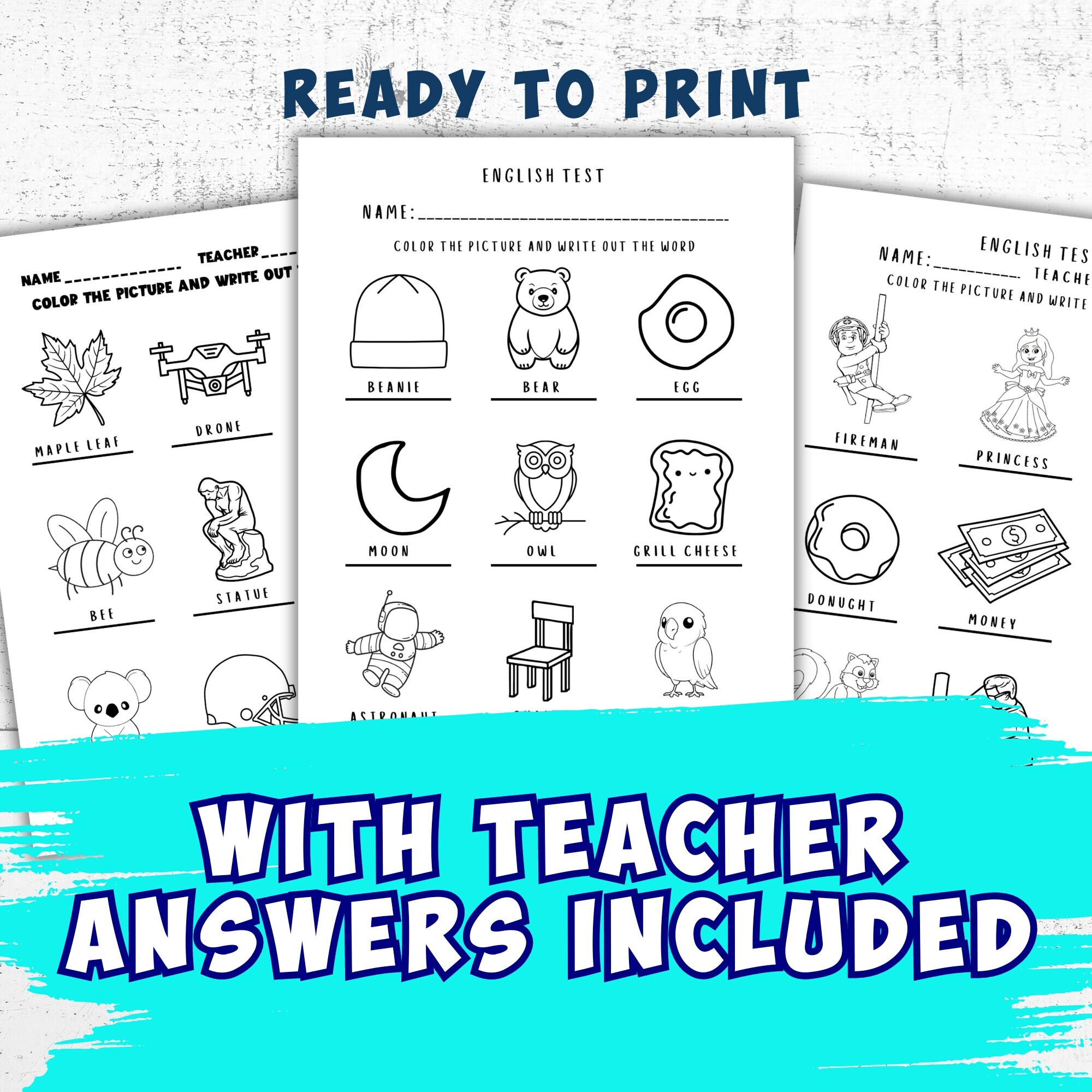 16 Kids Activity Worksheets Kids Test Plus 50 More FREE Printable ...