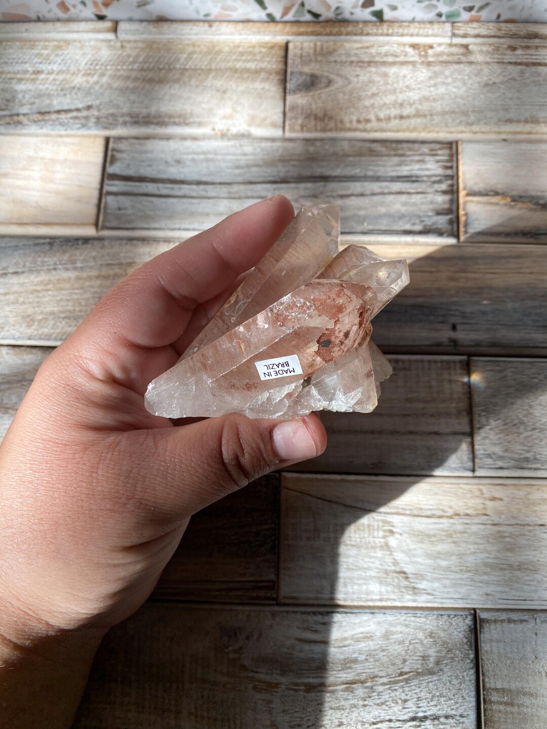 Pink Lithium Quartz Cluster | From Brazil | Cut Base | Small Pink ...