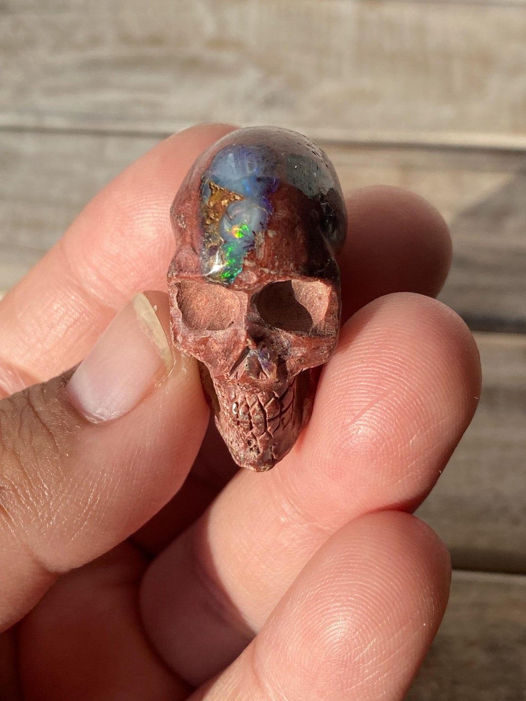Mini Cantera Opal Skull Carving | From Mexico | Cantera Opal Skull ...