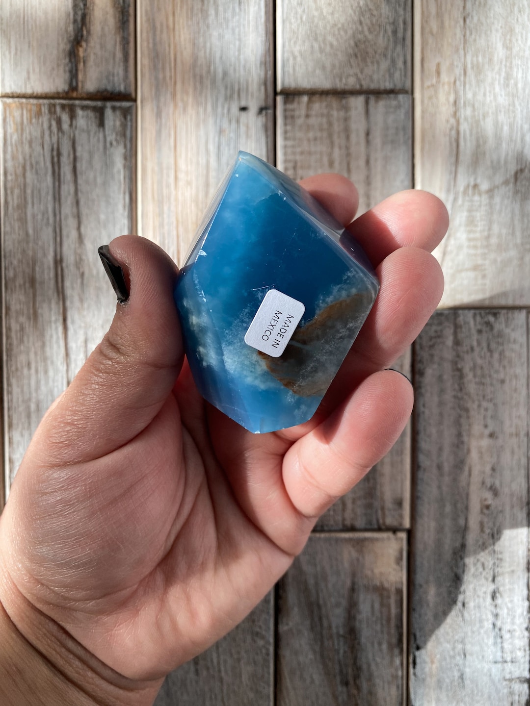 Blue Onyx Freeform Carved in Mexico A Grade Blue Onyx From Argentina ...