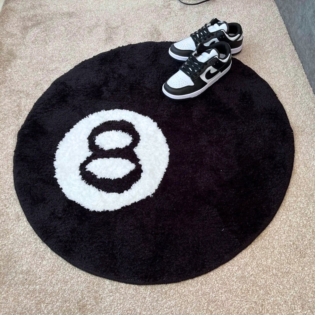 Classic 8 Ball Rug Billiards 8 Ball Tufted Rug Billiards - Etsy