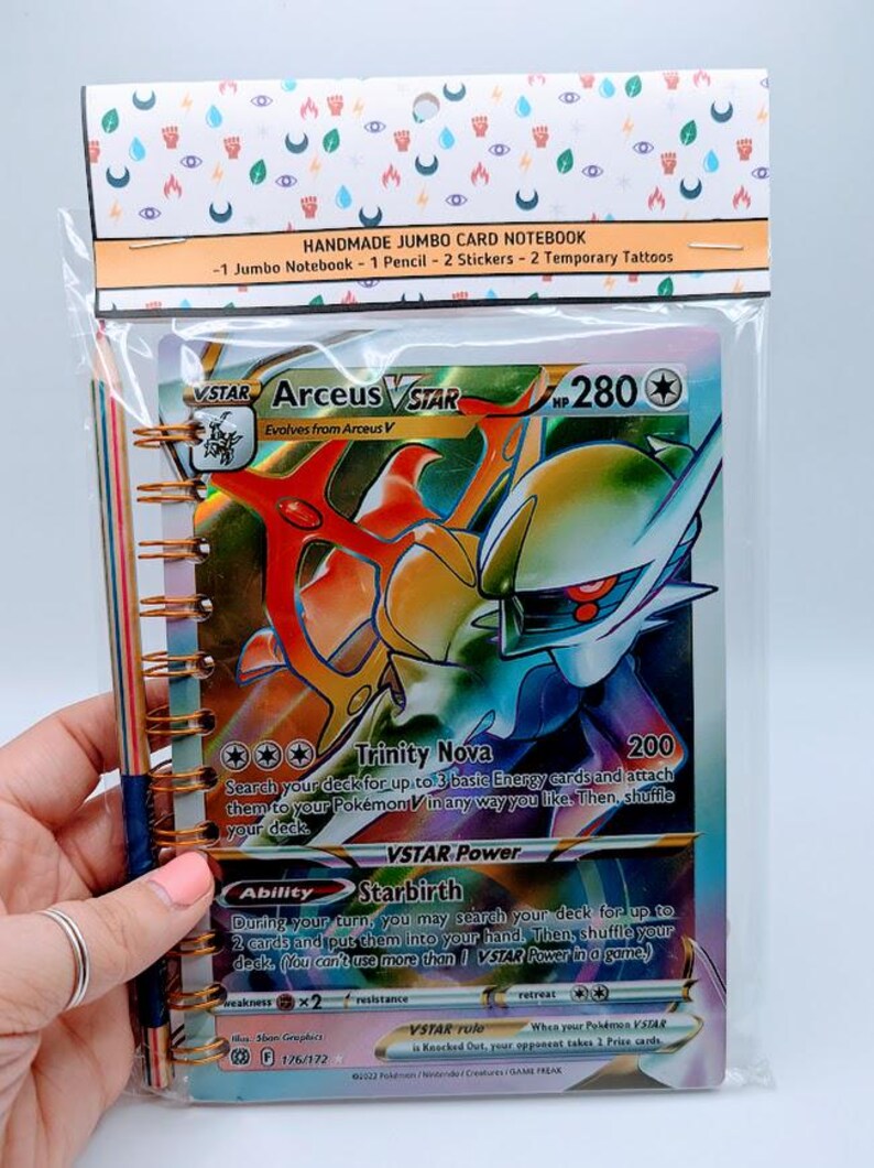 Arceus Jumbo Pokémon Card Notebook Party Pack | Pre-packaged W ...