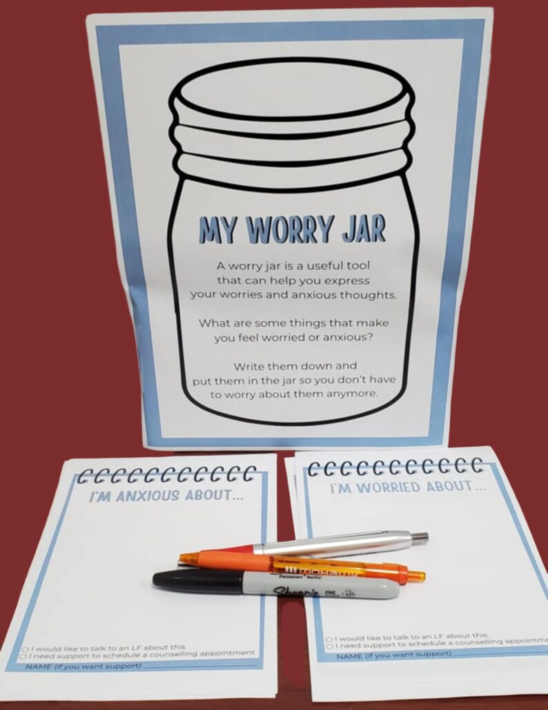 Worry Jar Printable - Etsy