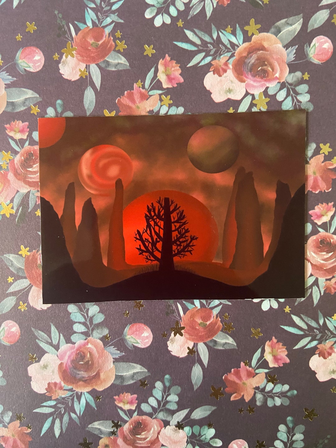 Red Fantasy Landscape Magnet - Etsy