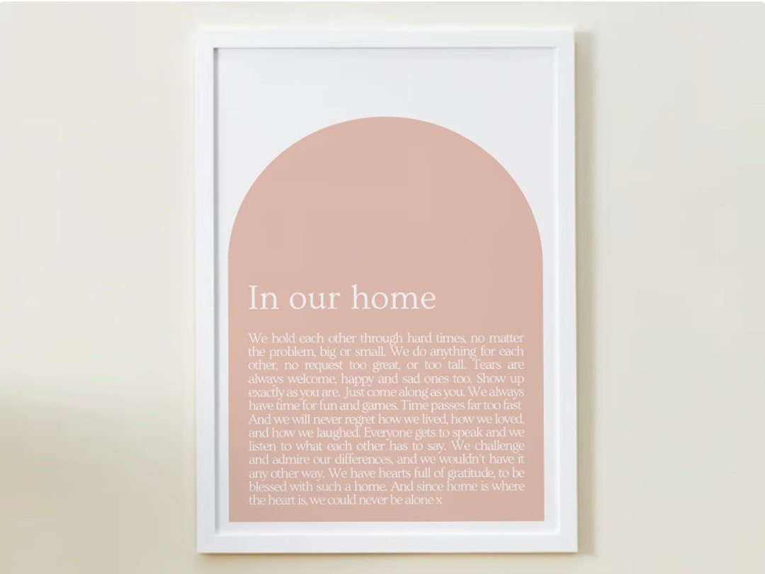 Family Rules House Rules for Kids Family Values Kids Wall Art Playroom ...