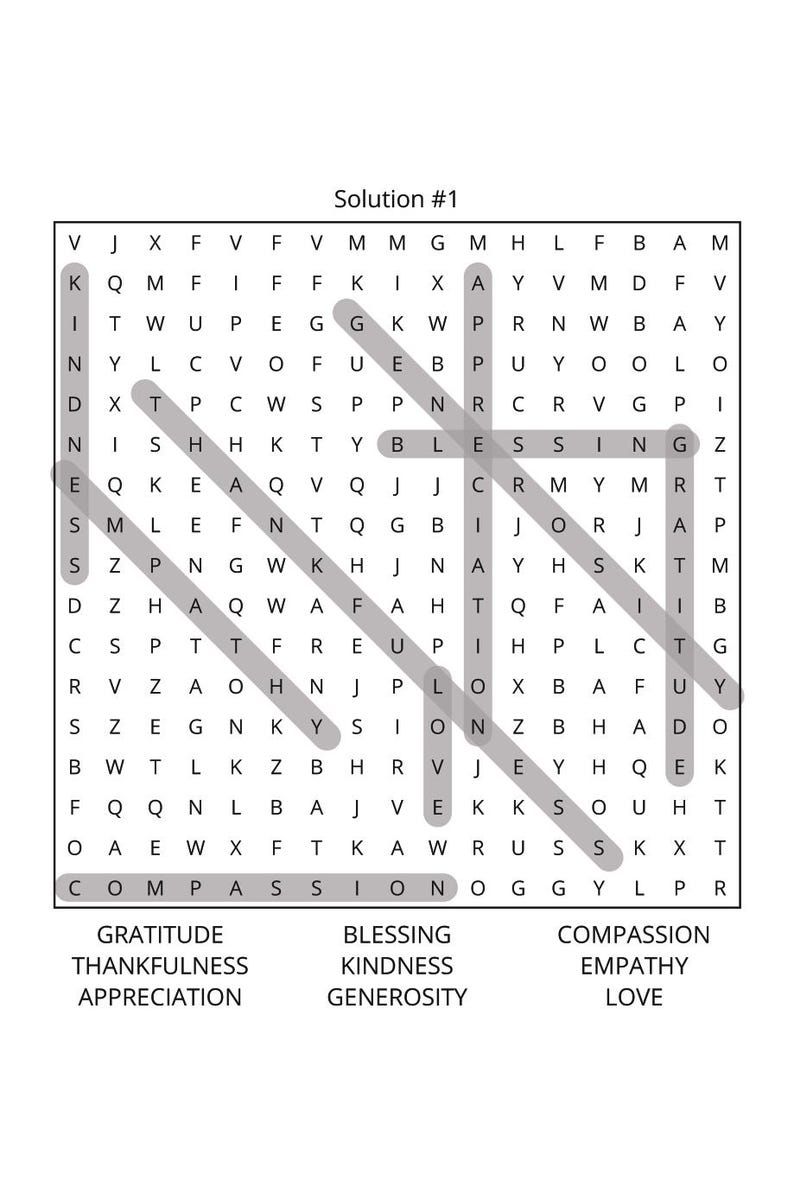 Gratitude Word Search PDF - Large Print Puzzles for Adults & Seniors ...