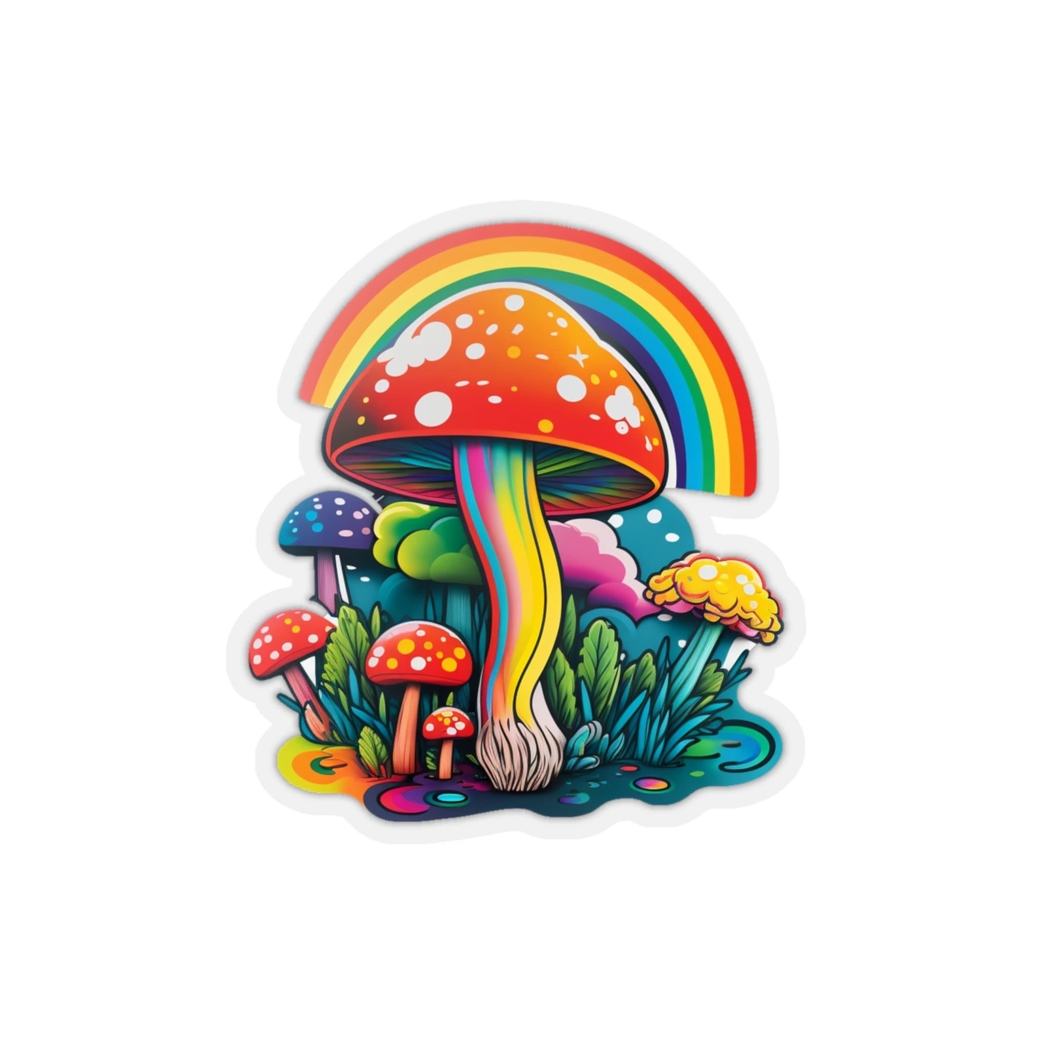 Psychedelic Mushrooms Sticker - Etsy