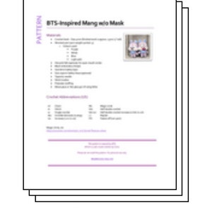 PDF ONLY - BT21 Unmasked Mang Without Mask J-hope Crochet Amigurumi ...