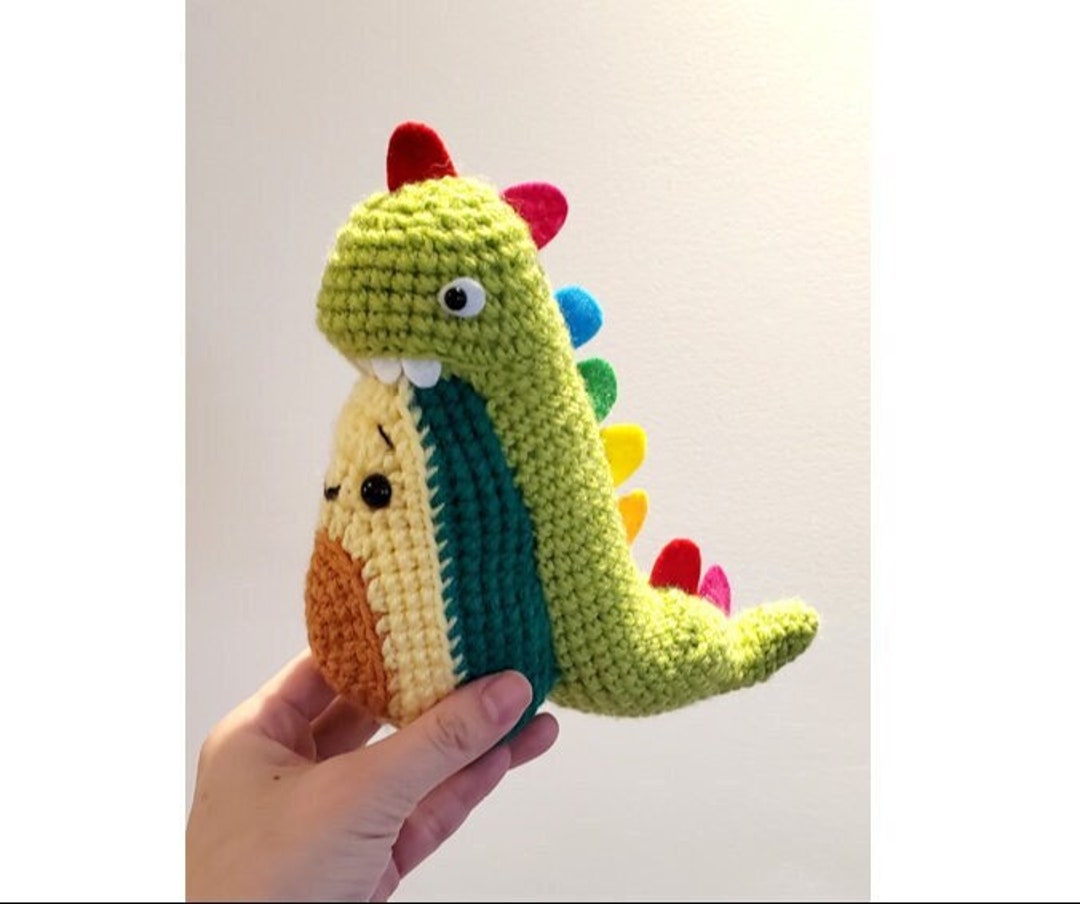 PDF ONLY - Hey Bear Avocado Dinosaur - Digital Pattern - Etsy