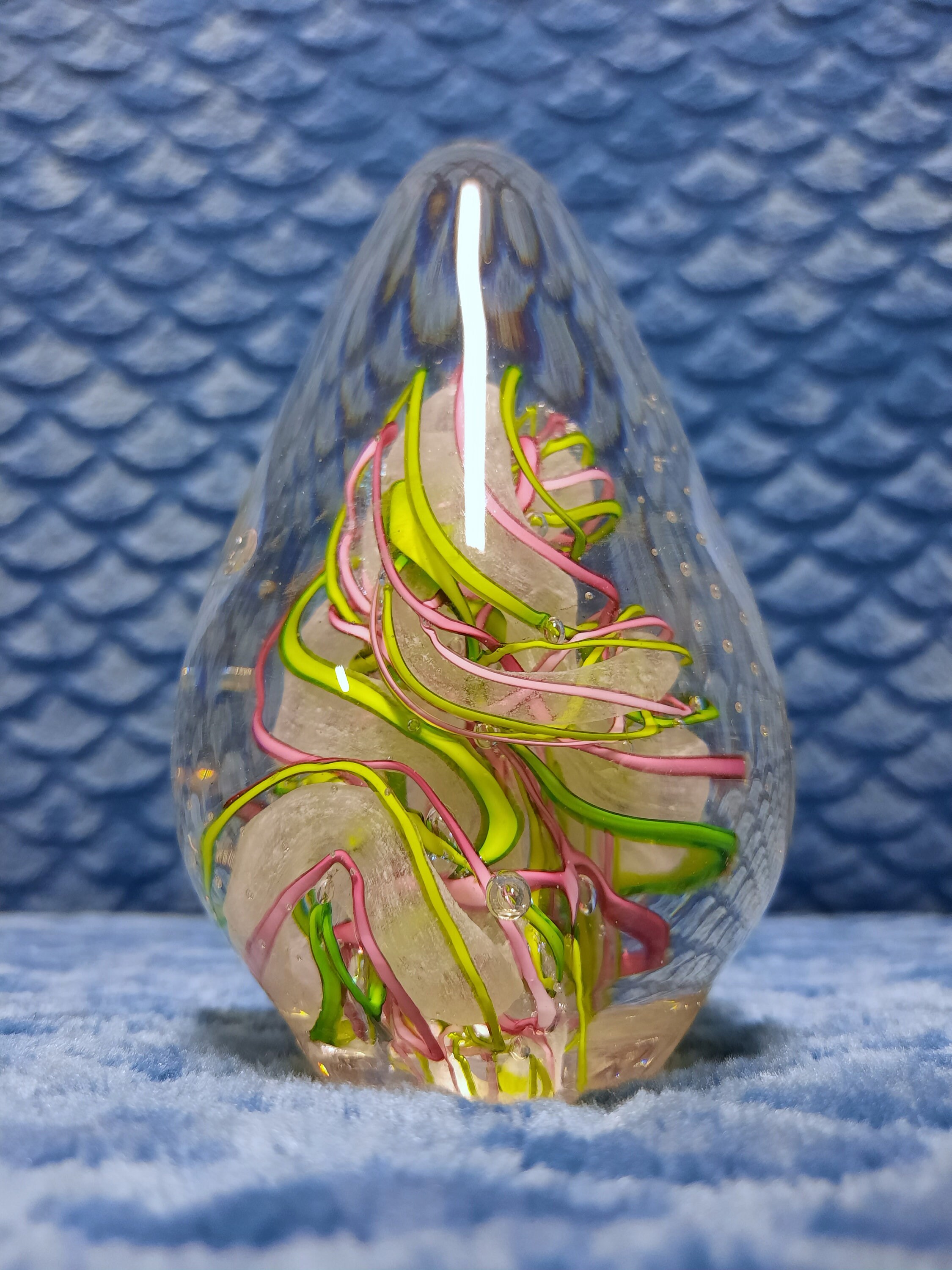 Rare Vintage Signed Peter Patterson Handcrafted Art Glass Egg/cone ...