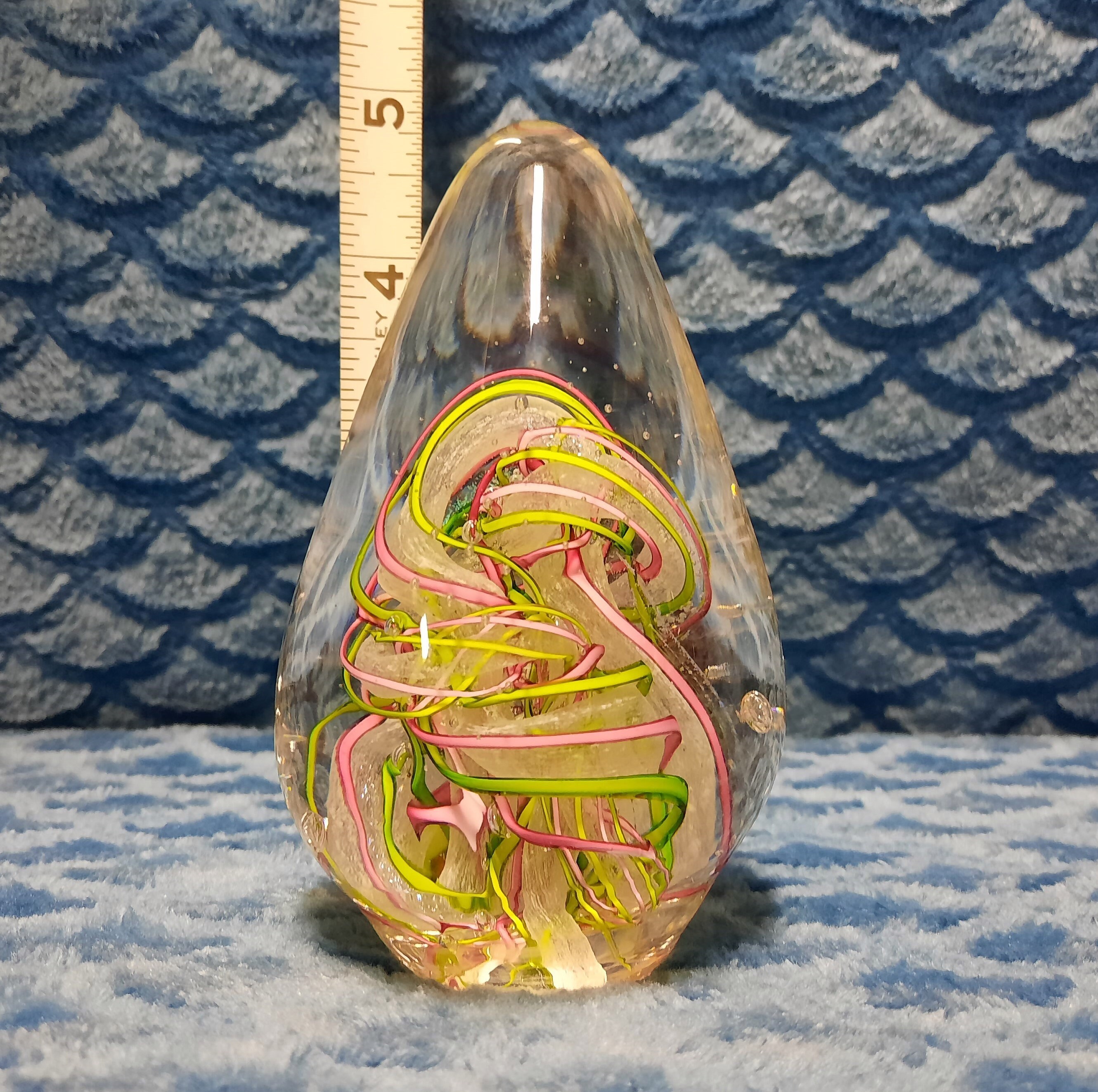 Rare Vintage Signed Peter Patterson Handcrafted Art Glass Egg/cone ...