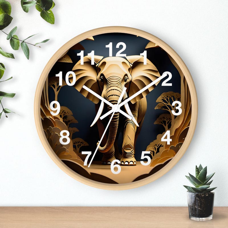Elephant Clock - Etsy