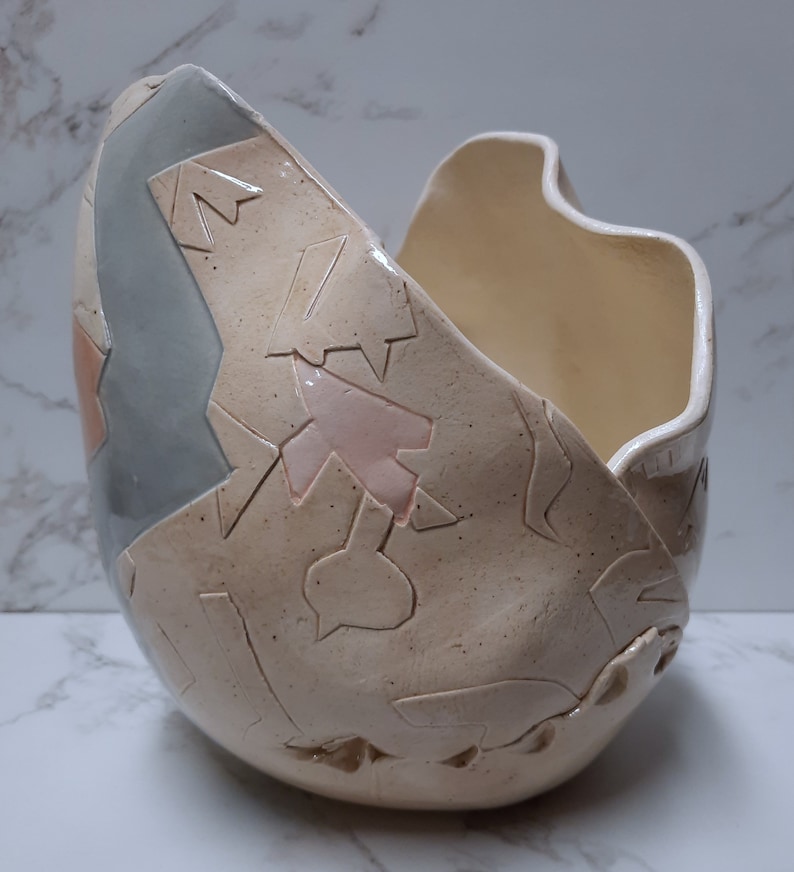 Vintage 1985 Barbara Demery 8 Ceramic Abstract Art Pottery Sculpture ...