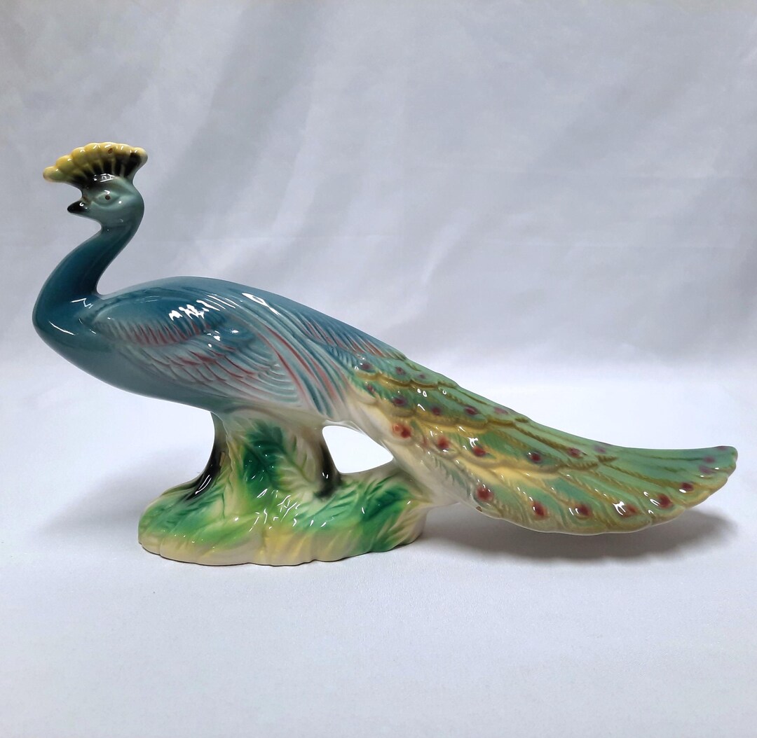 Vintage MCM Stewart B Mcculloch California Pottery Peacock Figurine - Etsy
