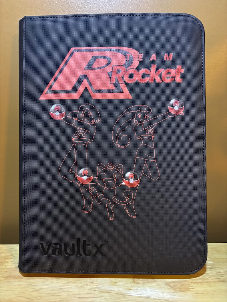 Zipper Binder for Pokemon Cards - Team Rocket Design, UV Printed FREE ...