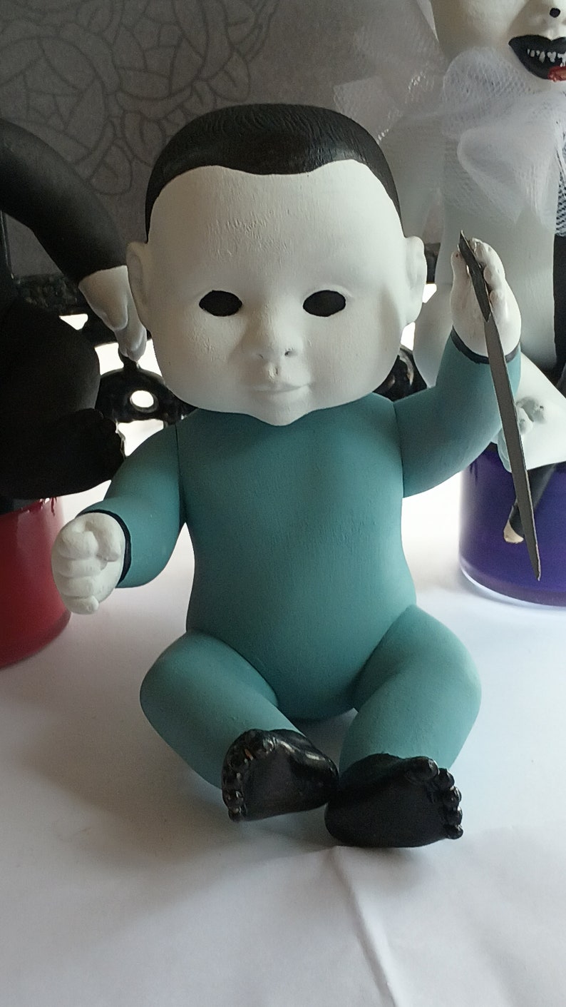 Horror Baby Doll, Michael Myers, Horror Doll, Hand Painted Doll, Creepy ...