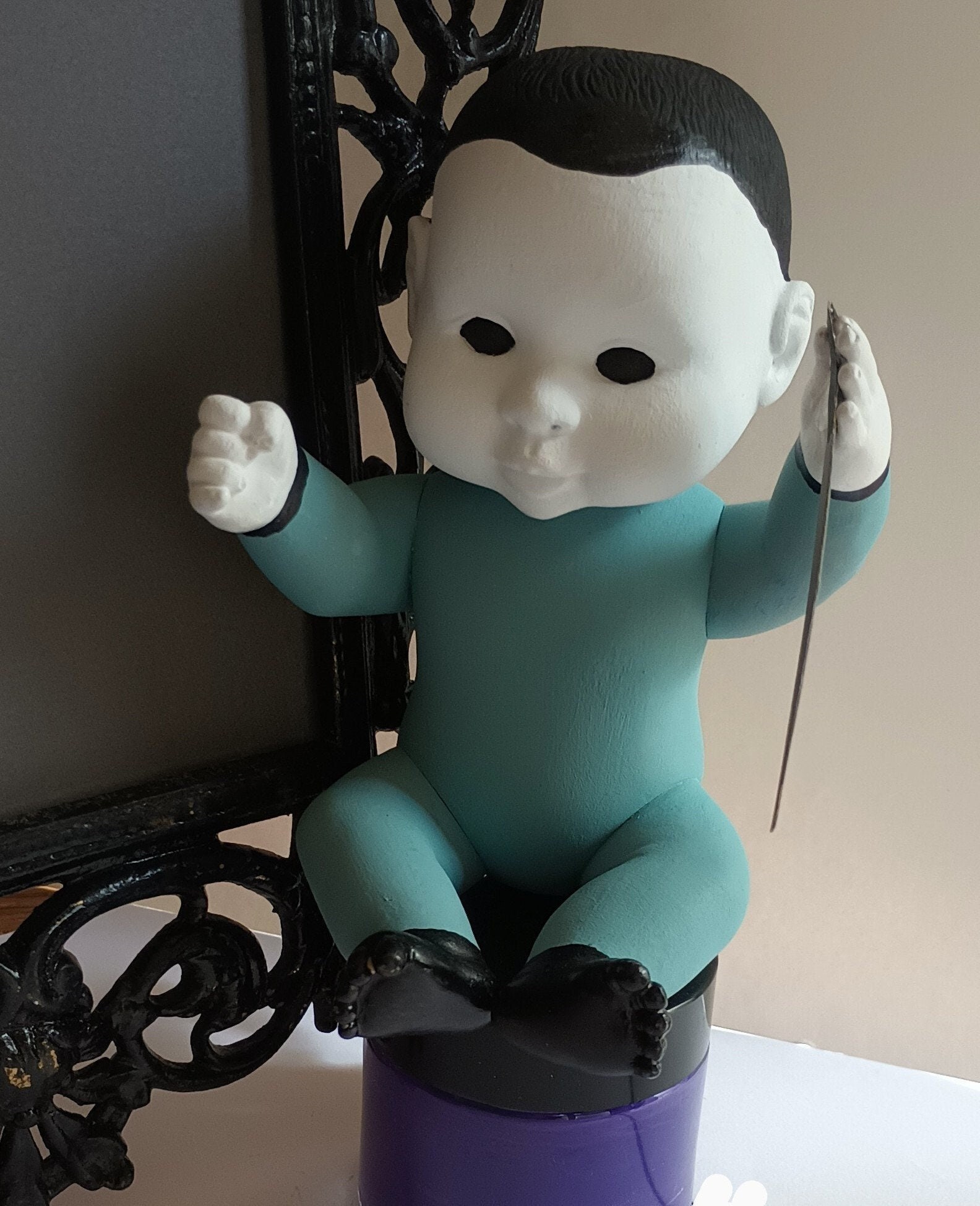 Horror Baby Doll, Michael Myers, Horror Doll, Hand Painted Doll, Creepy ...