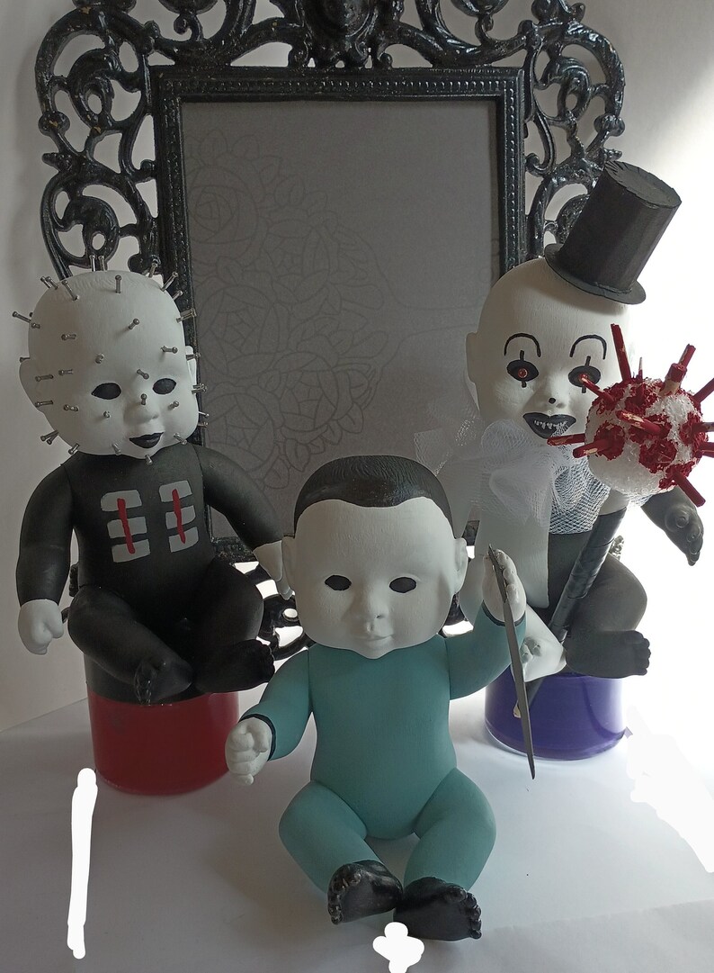 Horror Baby Doll, Michael Myers, Horror Doll, Hand Painted Doll, Creepy ...