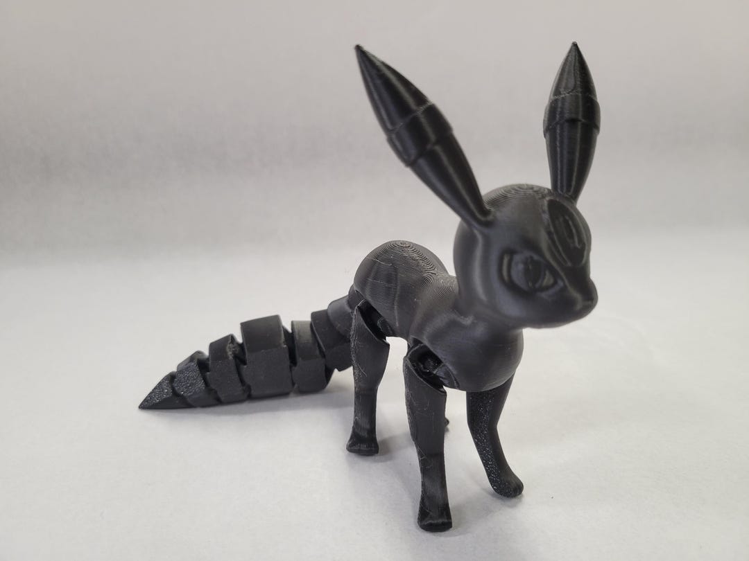 Articulated Umbreon Figure, 3D Printed Black 7-inch Pokemon Art, Ideal ...