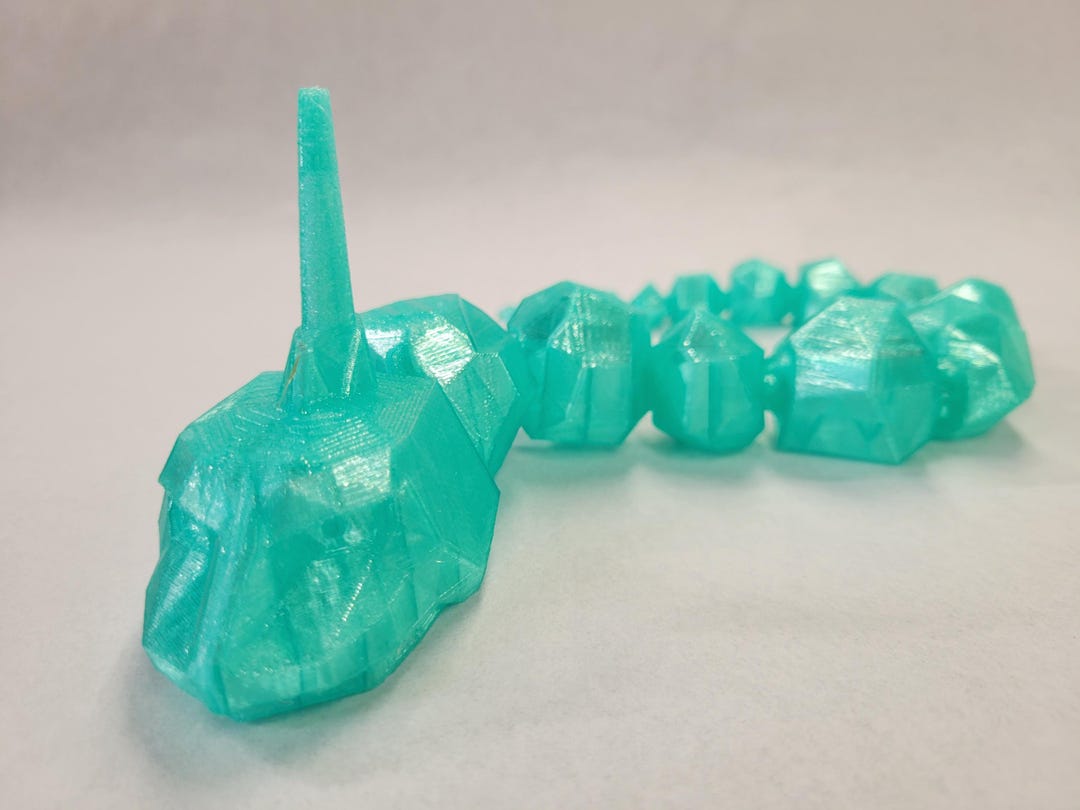 3D Printed Articulated Crystal Onix Figure Gen 1 Pokemon Collectible ...