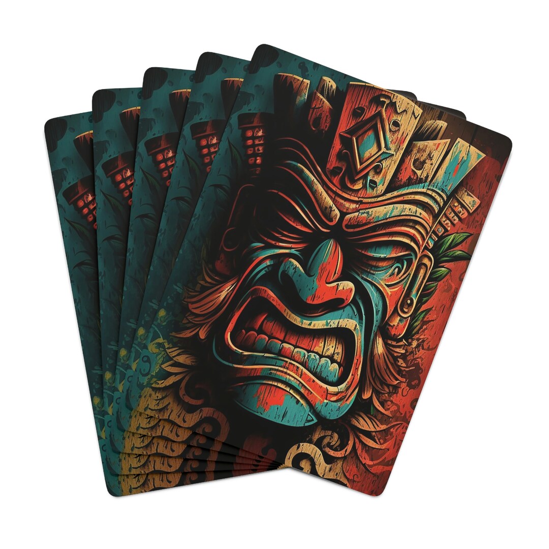 Angry Tiki Custom Poker Cards - Etsy