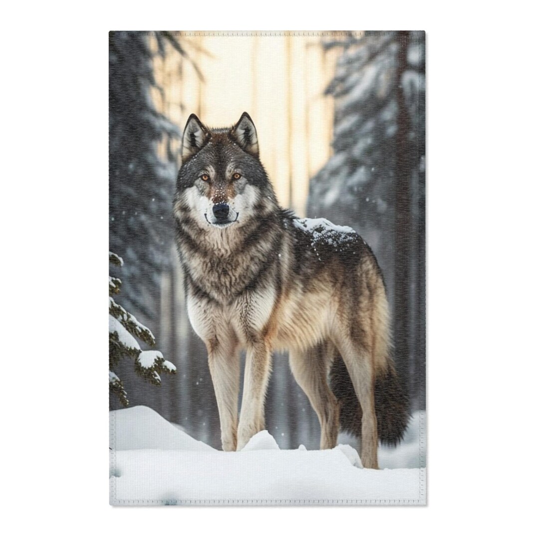 Grey Wolf Area Rugs - Etsy