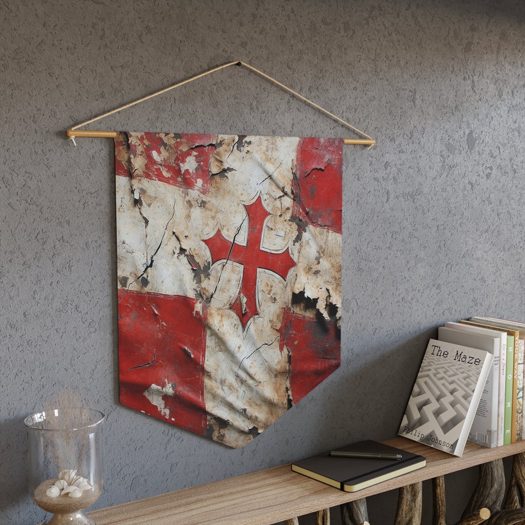 Banderín de la bandera templaria - Etsy España