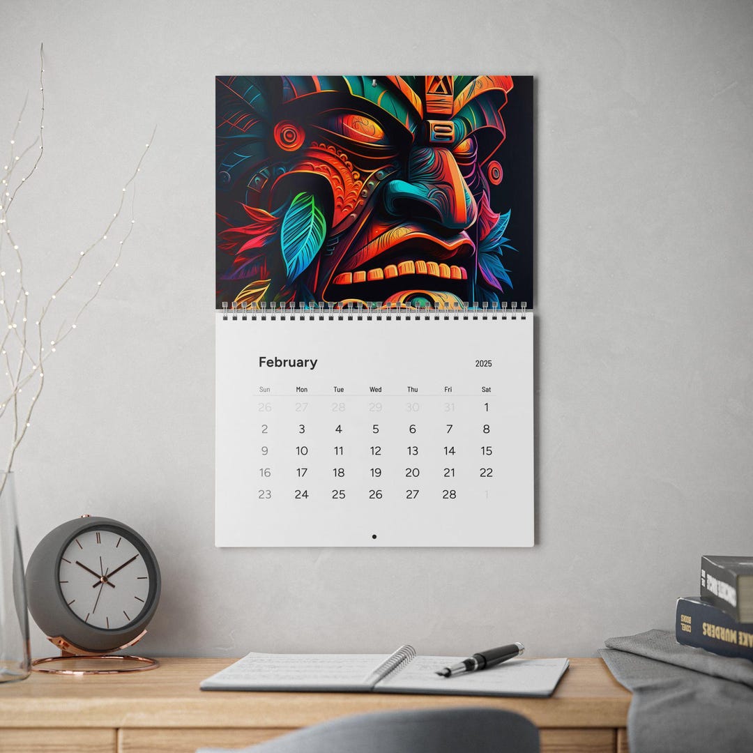 Tiki Standard Wall Calendar 2025 - Etsy