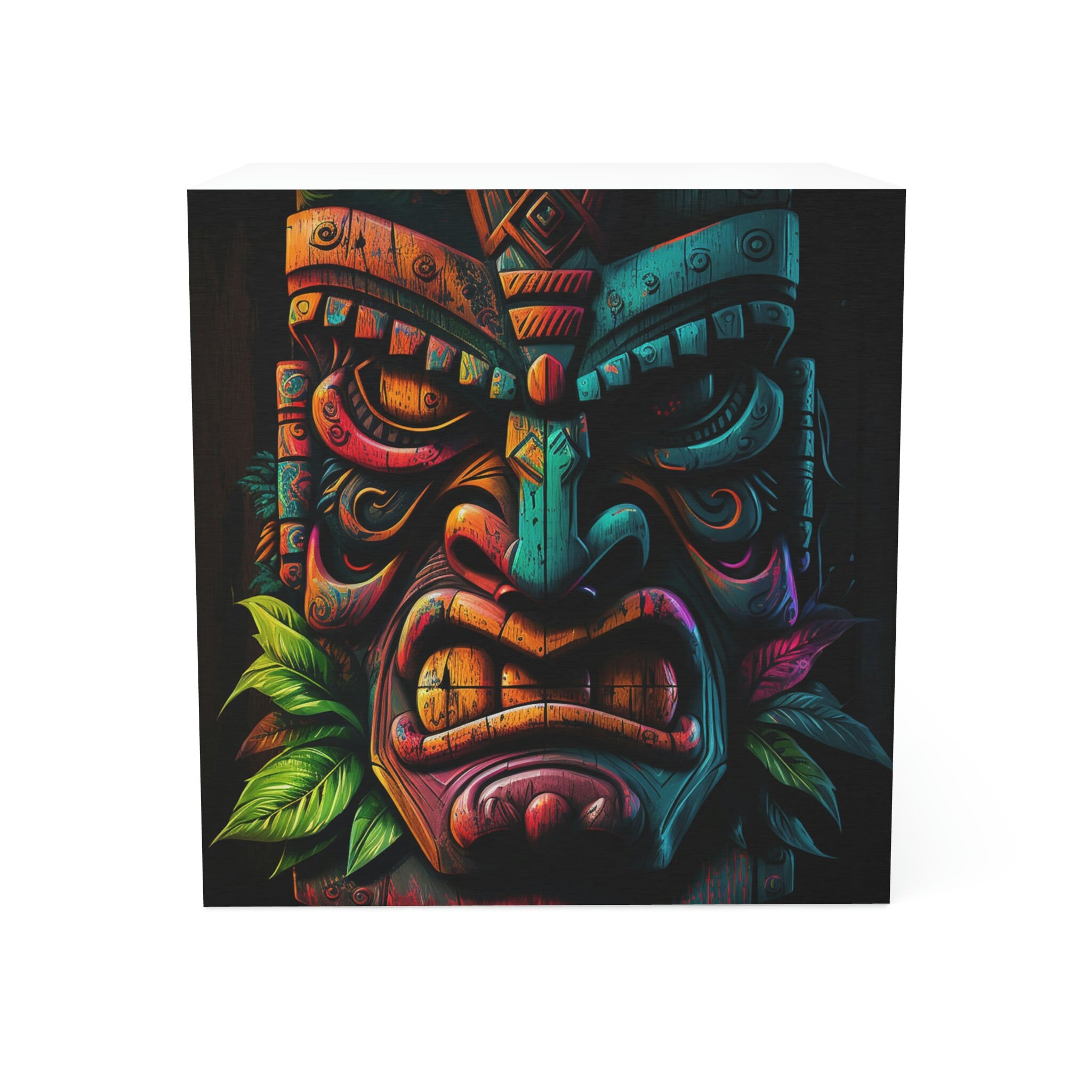 Two Face Tiki Note Cube - Etsy