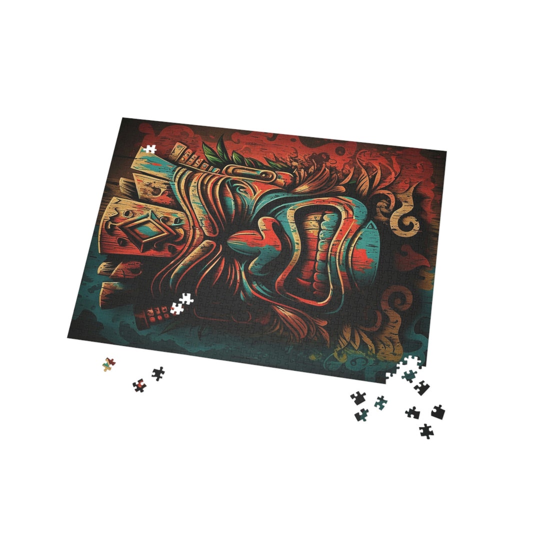 Angry Tiki Puzzle (96, 252, 500, 1000-piece) - Etsy