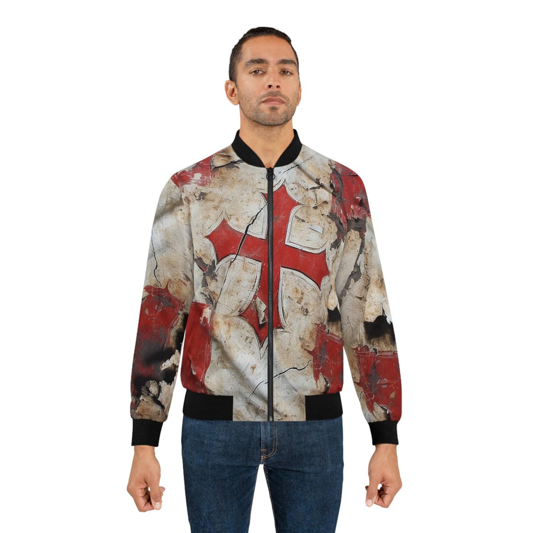 Templar Flag Bomber Jacket - Etsy