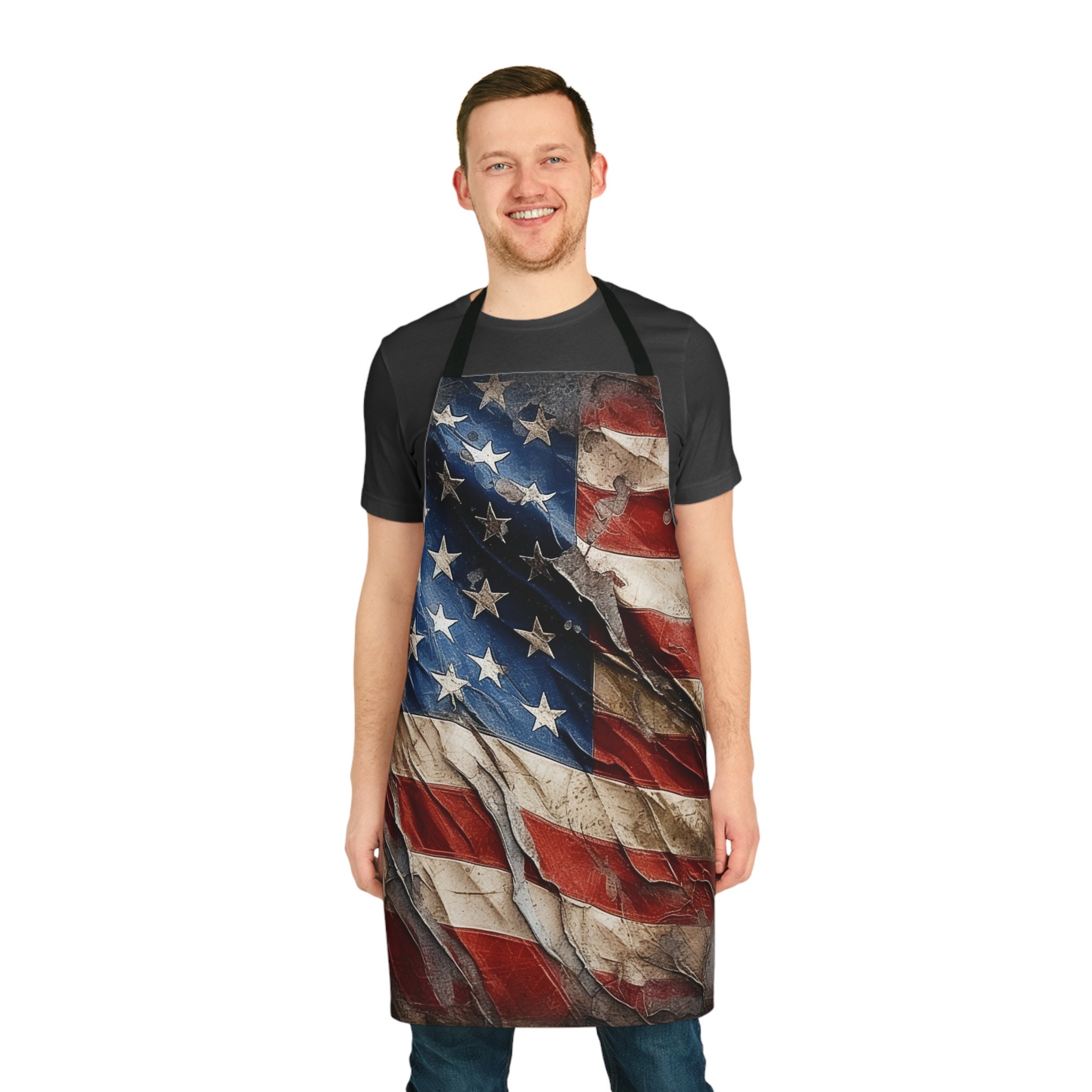 Distressed American Flag Apron (AOP) - Etsy