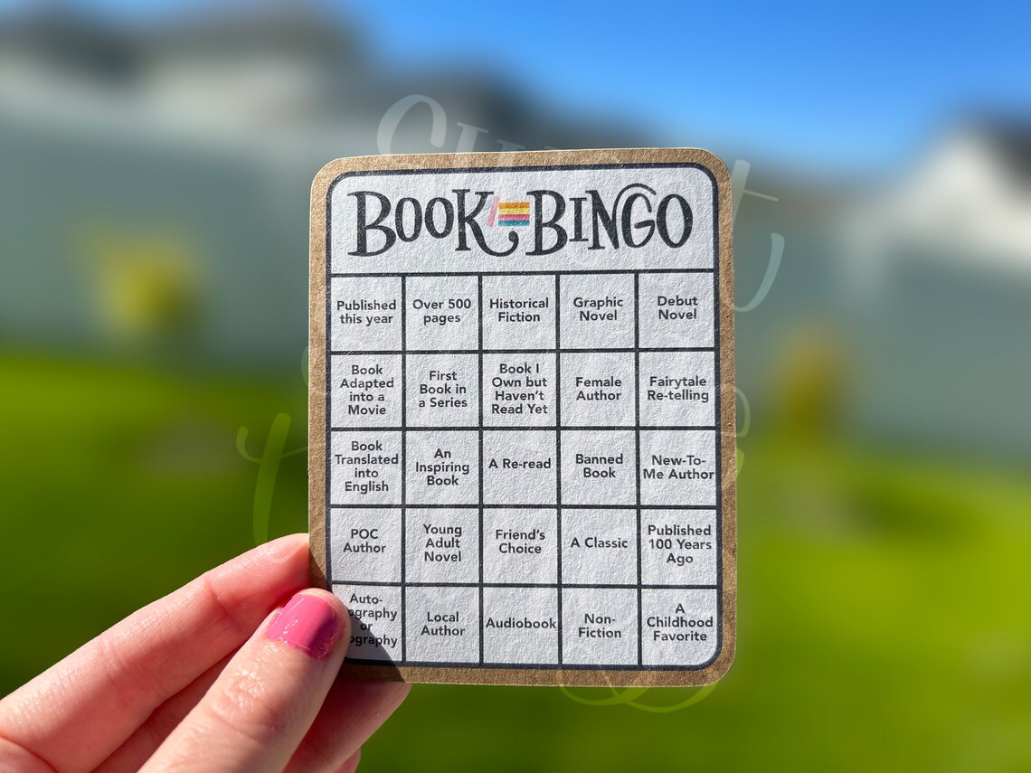 Book Bingo Sticker - Kraft Sticker, Book Bingo, Book Club Sticker, Gift ...