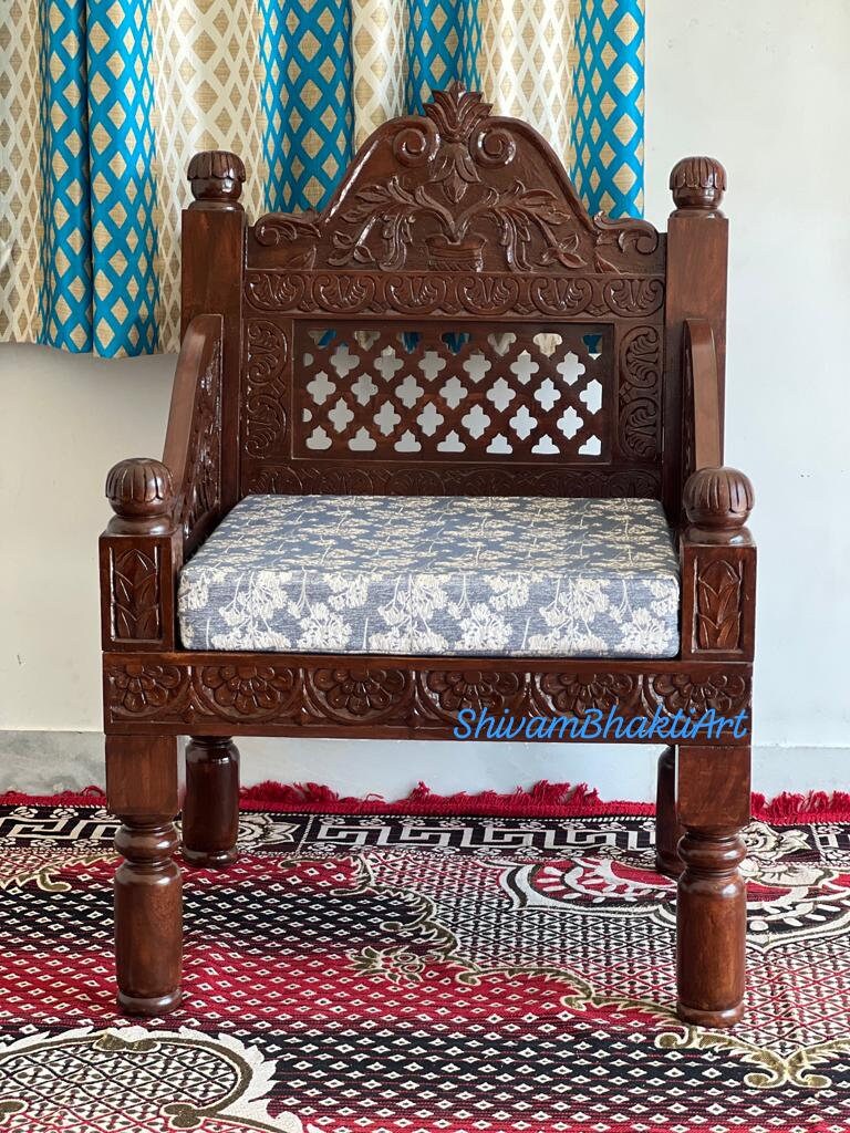 Handcrafted Solid Rosewood Sofa Chairs/ Wooden Diwan Chairs/ - Etsy