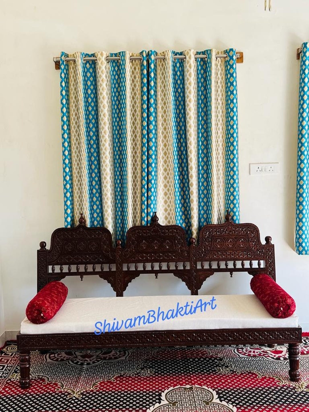 Wooden Diwan/ Wooden Sofa/ Indian Fine Carved Diwan/ Free Delivery ...