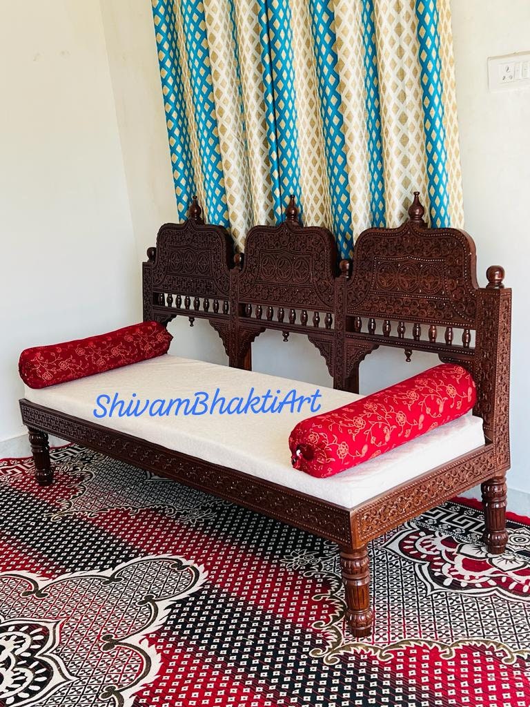 Wooden Diwan/ Wooden Sofa/ Indian Fine Carved Diwan/ Free Delivery ...